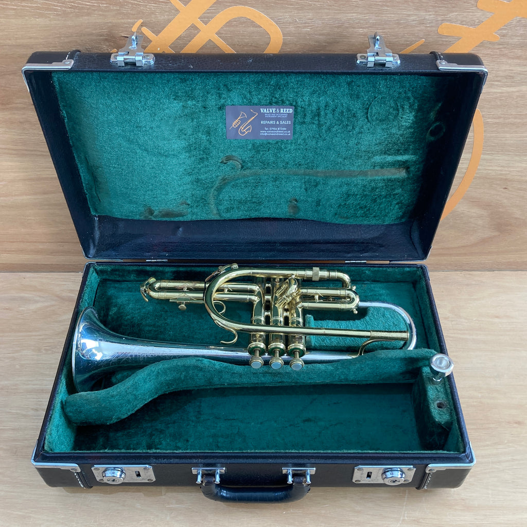 Vintage King Silver Sonic Long Model Cornet - Sterling Silver Bell ...